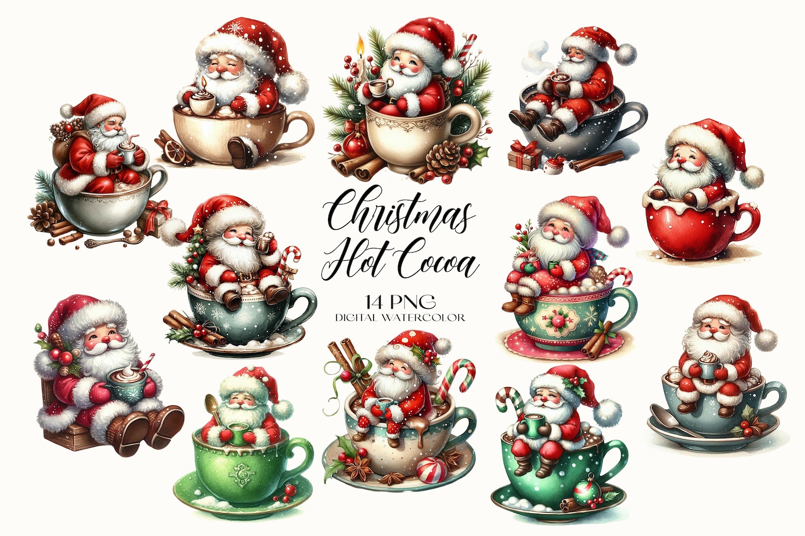 Christmas Hot Cocoa Clipart, Christmas Cute Hot Cocoa PNG, Cartoon Hot ...