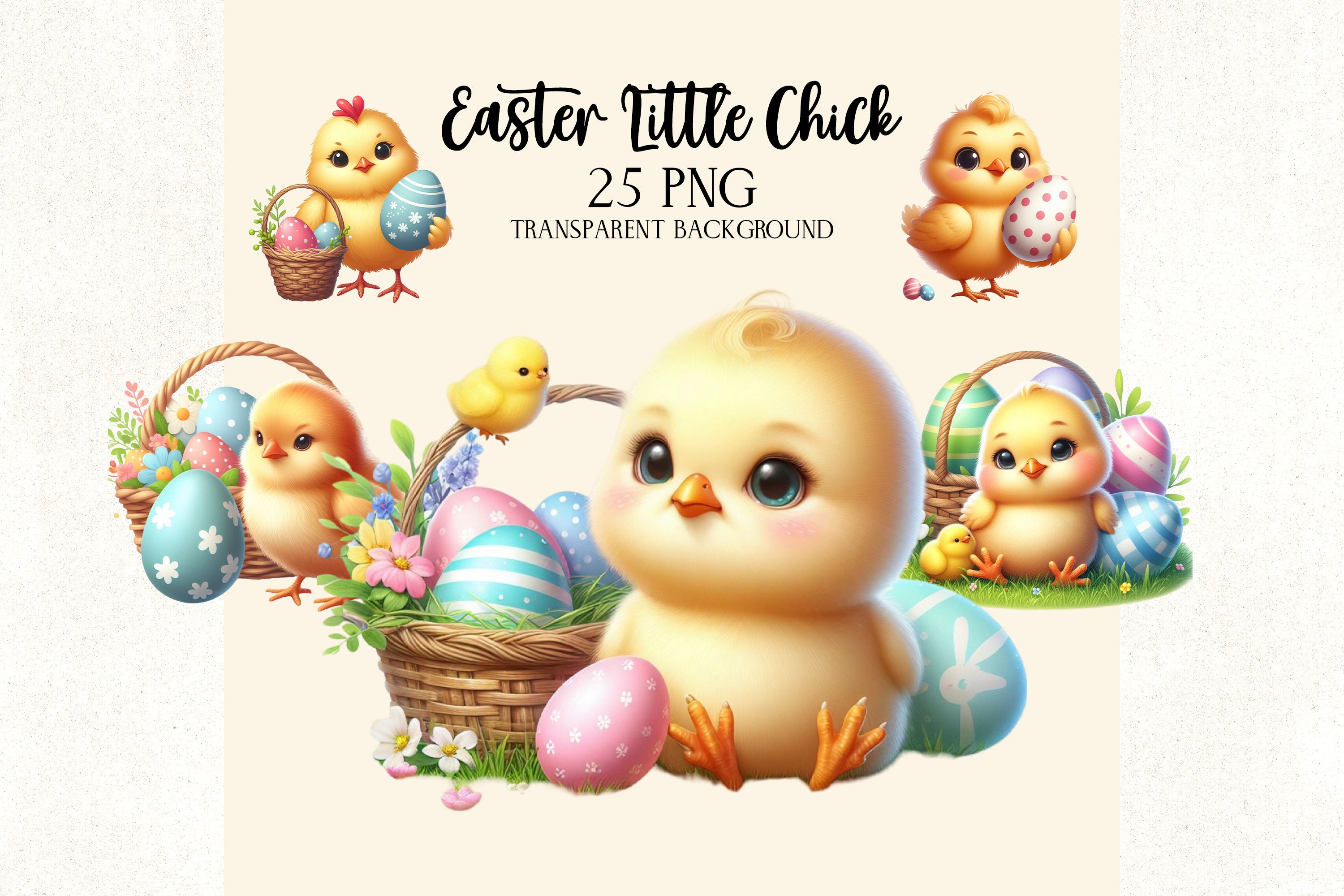 Easter Chick Png, Little Chicken Bundle, Cute Easter Chick Clipart ...