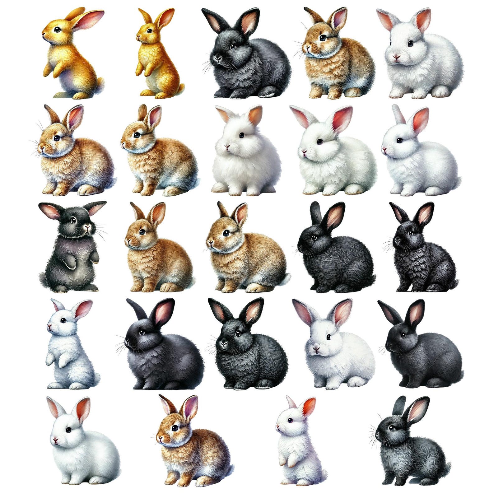 Cute Bunny Clipart, Funny Bunny PNG, Animals Illustrations PNG ...