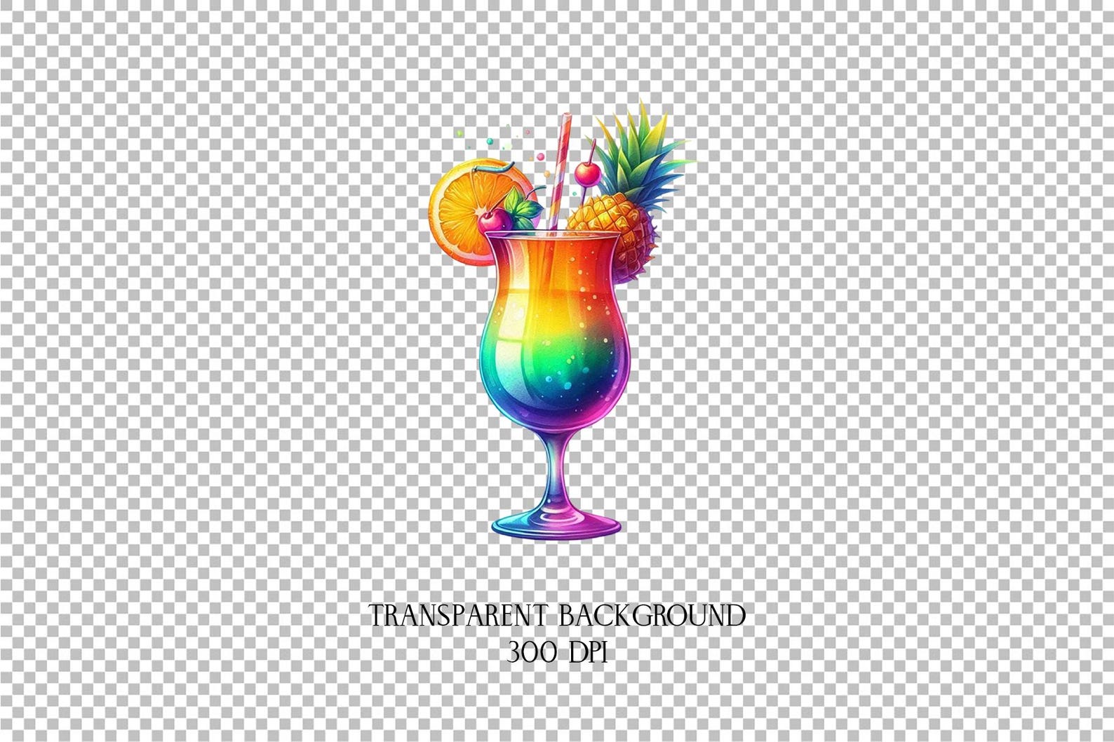 Rainbow Cocktails Clipart, Rainbow Cocktails PNG, Cocktails Clipart ...