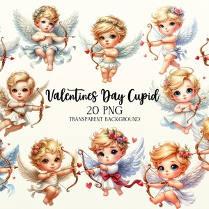 Valentines Day Cupid Clipart, Valentine's Day Clipart, Romantic Cupid ...