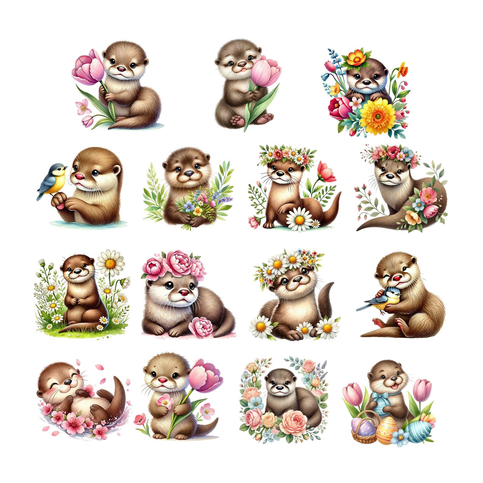 Cute Otter Clipart, Otter Life PNG, Animals Illustrations PNG ...