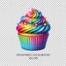 Rainbow Cupcake Clipart: Watercolor Birthday PNG (digital Download) - Etsy