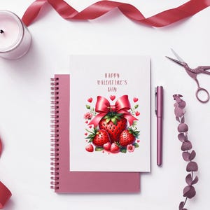 Valentines Day Strawberries Clipart, Valentine's Day Clipart, Red ...