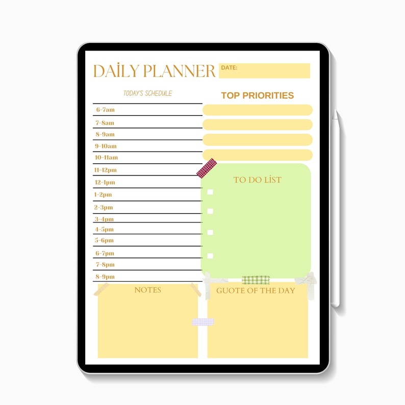 2024 Daily Planner, Digital Planner, Digital Daily Planner, Digital ...