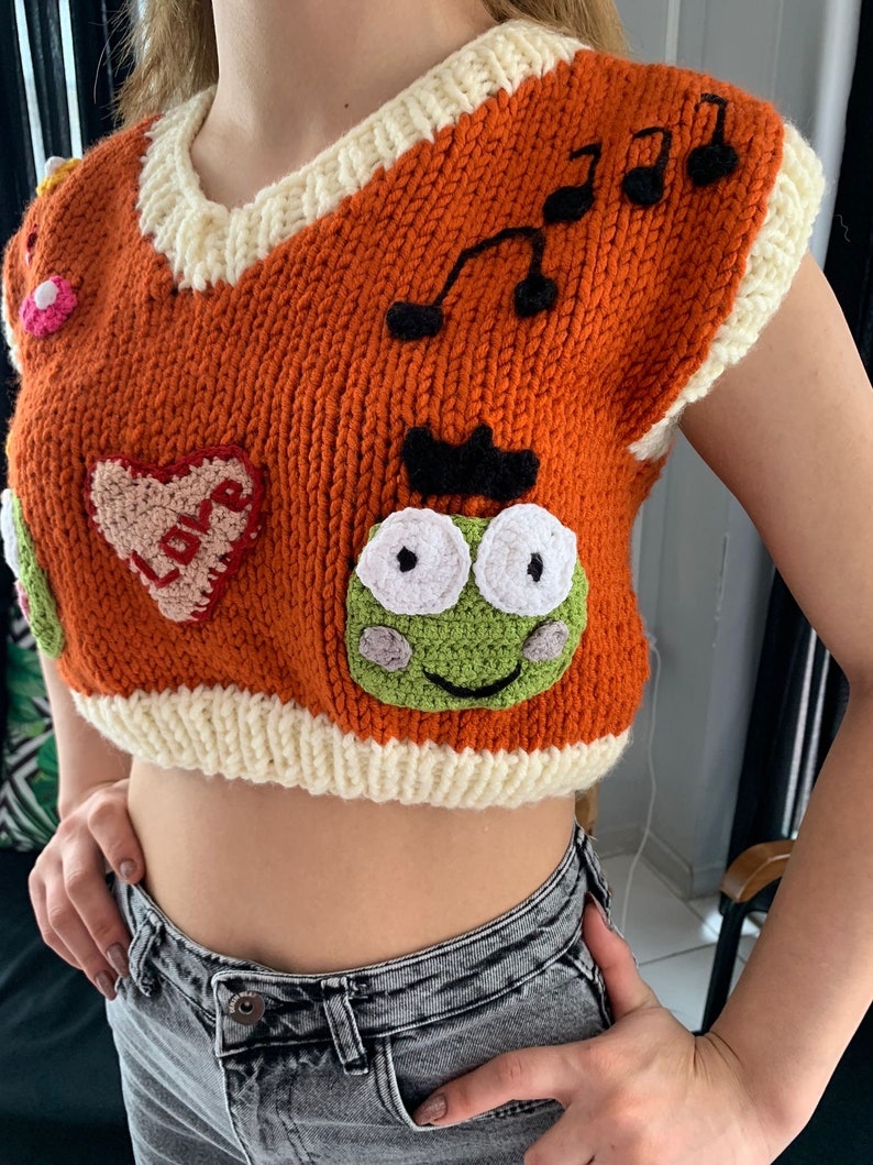 Frog Prince Themed Hand Knitted Cardigan| - Etsy