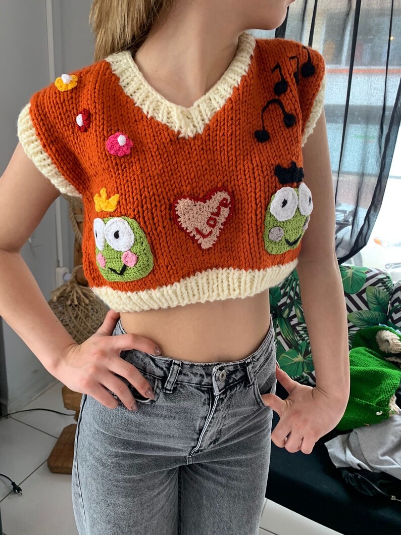 Frog Prince Themed Hand Knitted Cardigan| - Etsy