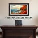 Autumn Coastal Landscape Art Print Digital Download, Fall Foliage Ocean ...