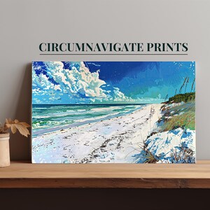 Beach Wall Art Print, Digital Download, Coastal Ocean Scene Poster ...