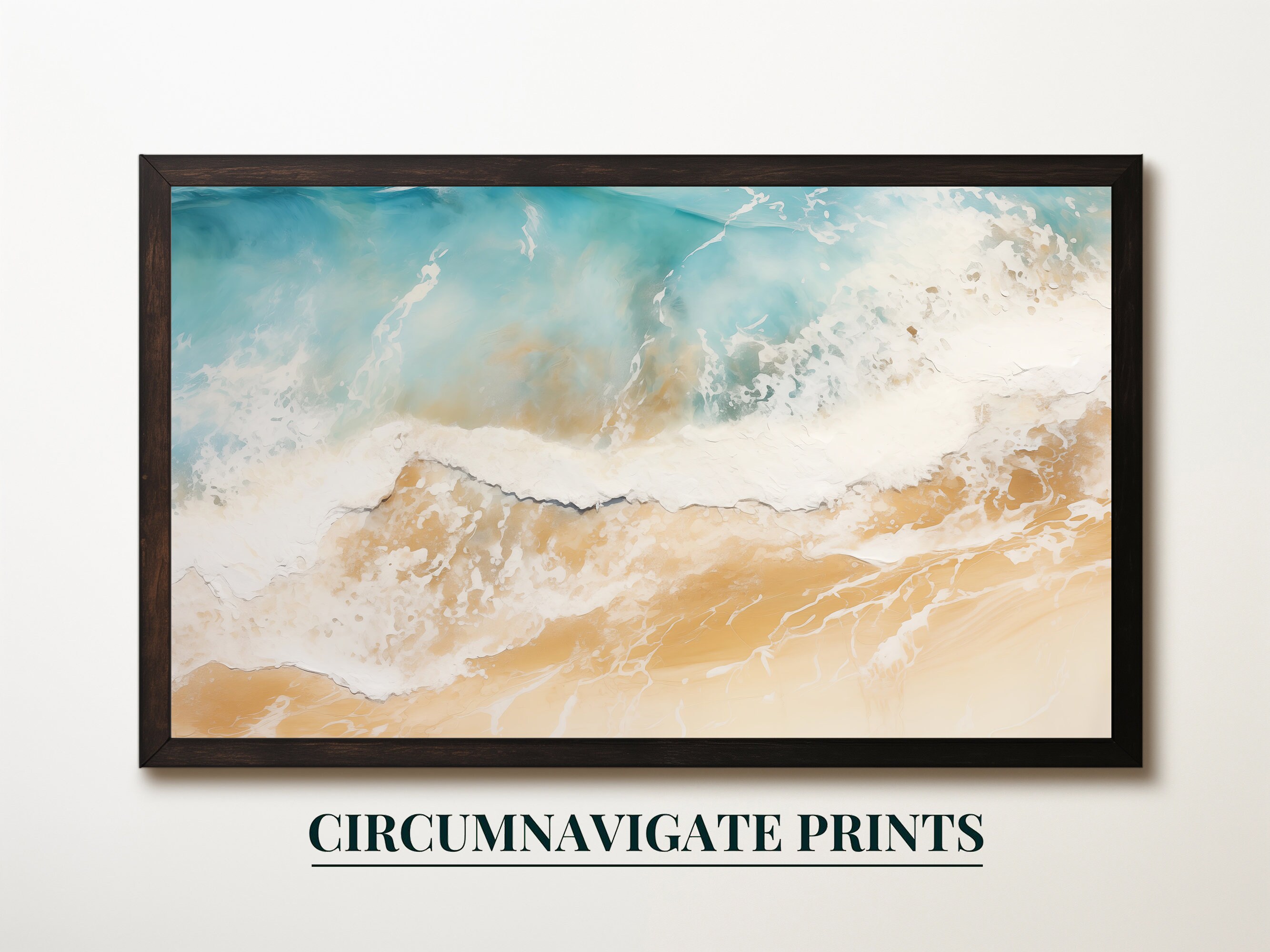 Beach Ocean Wave Abstract Art Print, Coastal Wall Decor, Summer Vibes ...