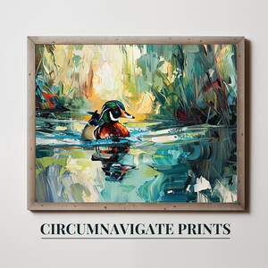 Abstract Colorful Duck Acrylic Painting, Modern Wall Art Decor, Vibrant ...