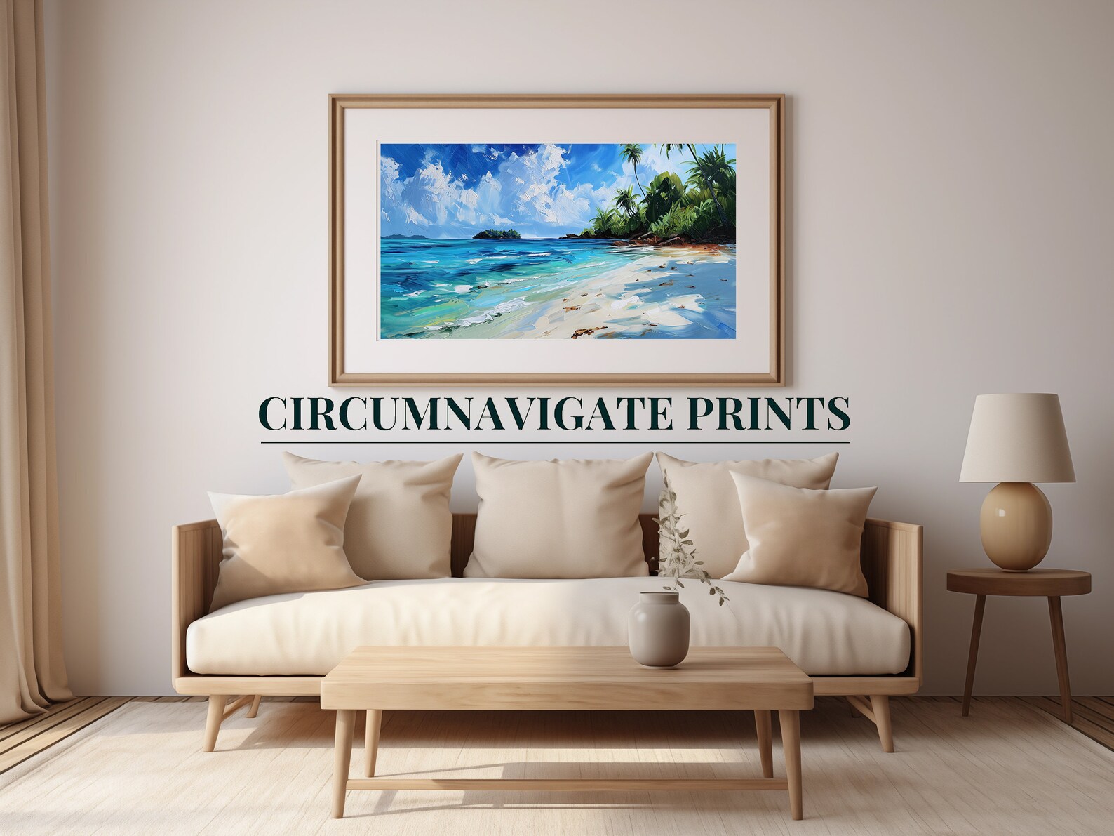 Tropical Beach Digital Download, Ocean Landscape Printable Wall Art ...