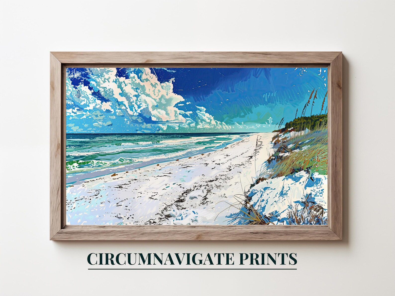 Beach Wall Art Print, Digital Download, Coastal Ocean Scene Poster ...