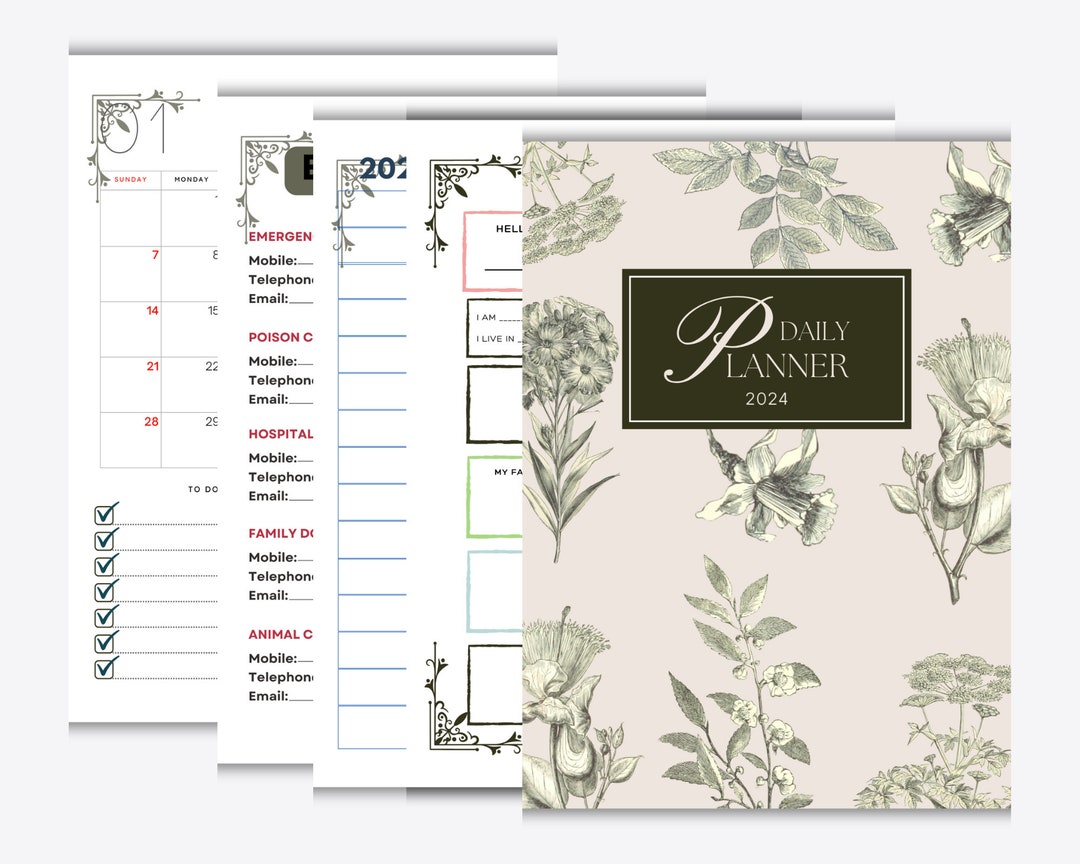 PRINTABLE MONTH PLANNER Printable Yearly Planner Monthly Organiser ...