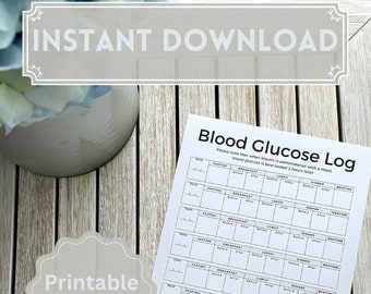 Doctor-designed Printable Blood Glucose Log and Insulin Administration ...
