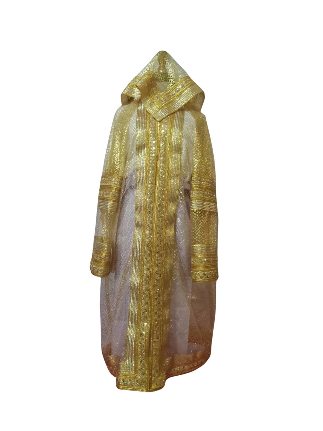 Custom Thai Monk Ordination Outfit - Gold Novice Robes With Head ...