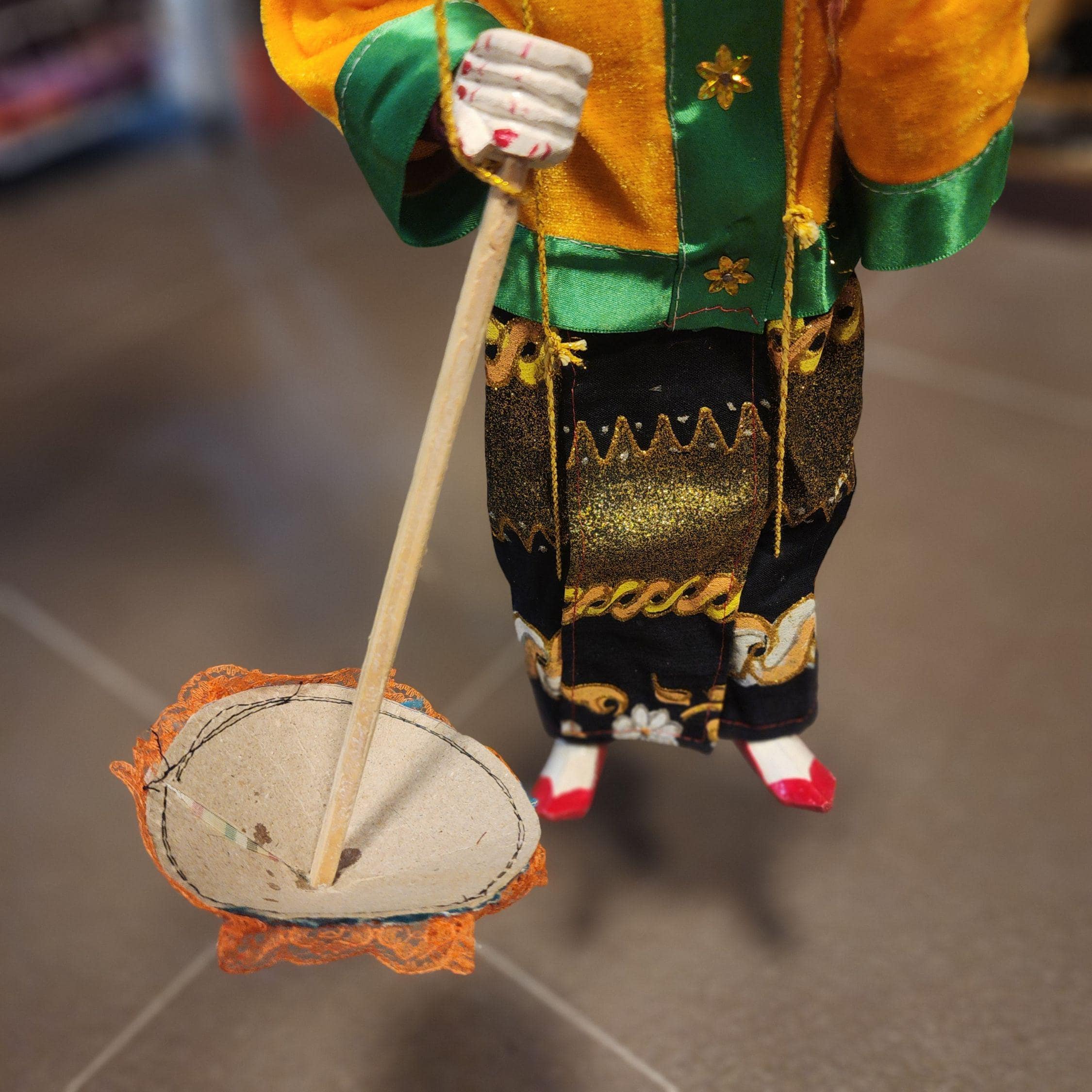 Traditional Burmese Puppet in Longyi & Headwrap – Handmade Myanmar Yoke ...