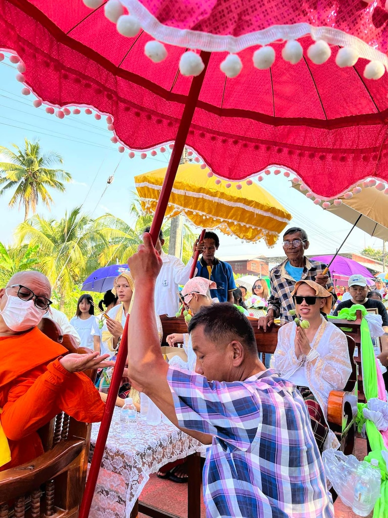 Custom Thai Monk Ordination Outfit - Gold Novice Robes With Head ...