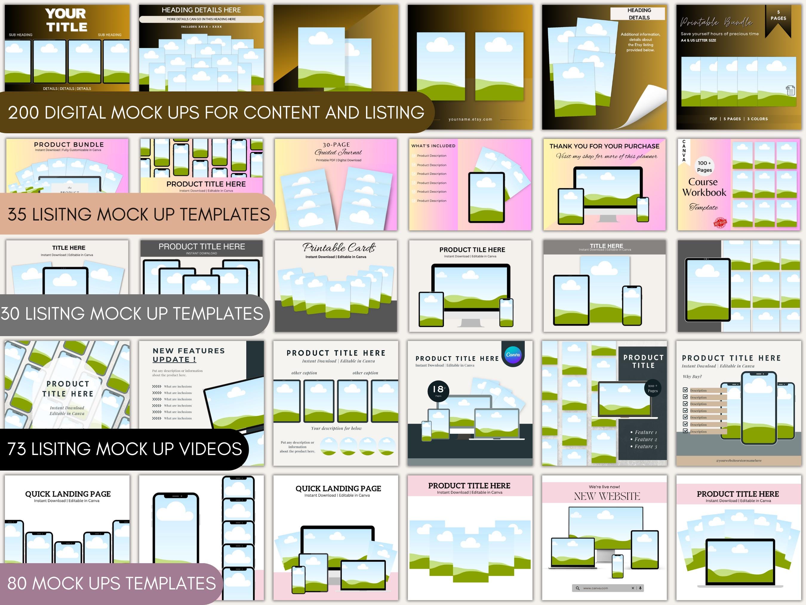 Mock up Master Resell Rights Etsy Listing Mock Ups PLR Digital Products ...