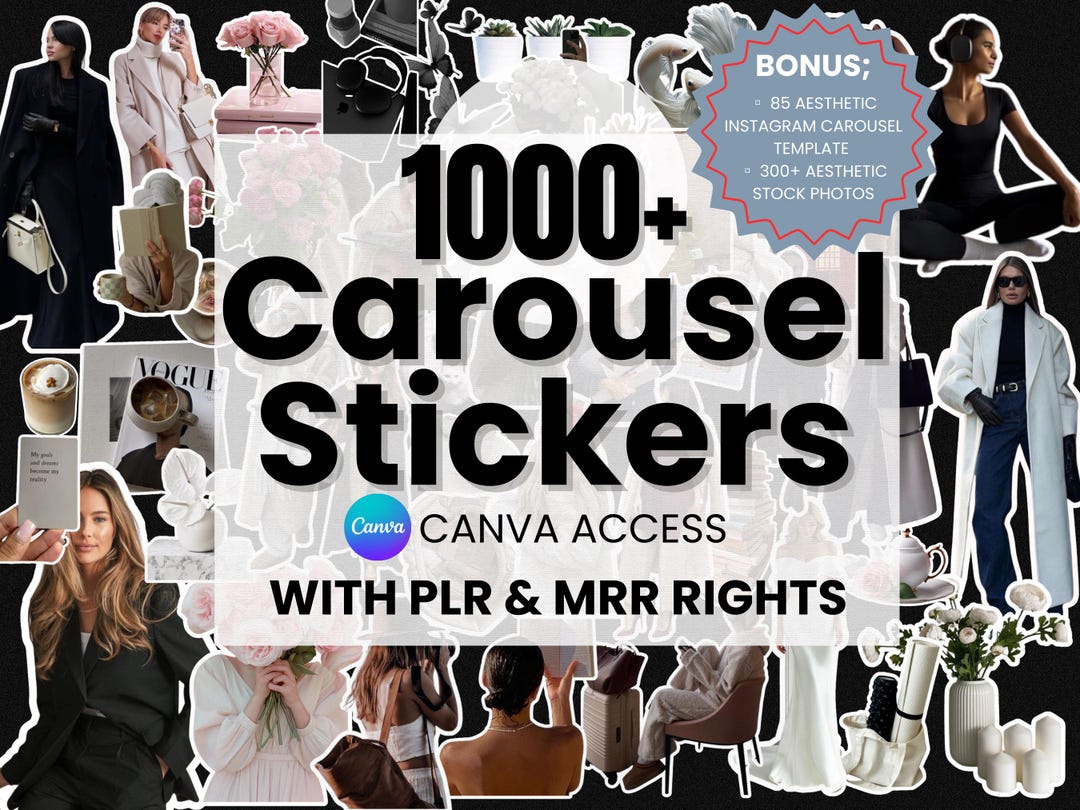 1000+ Instagram Carousel Stickers Template MRR PLR Digital Download ...