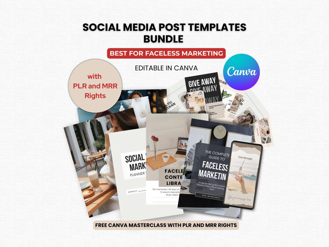 Editable Social Media Templates Bundle Business Instagram Templates ...