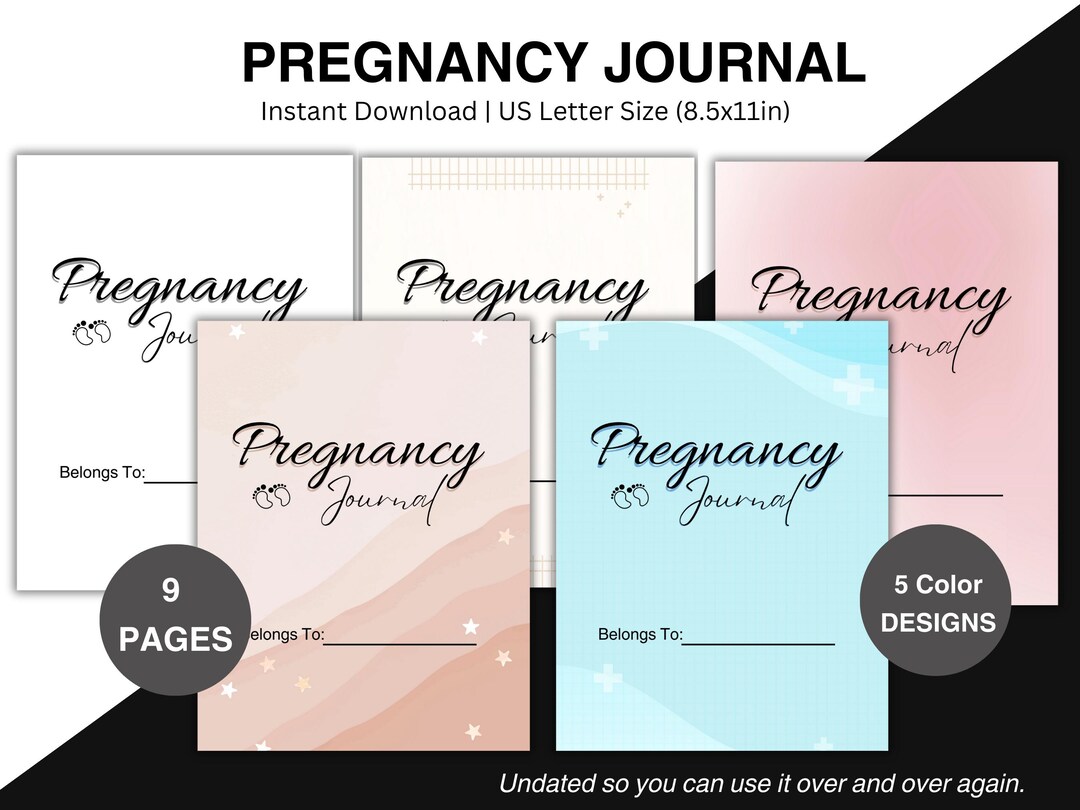 Digital Pregnancy Journal Bundle: Printable Baby Planner (PDF) - Etsy