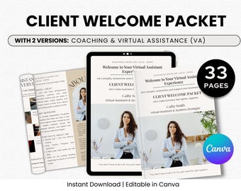Virtual Assistant Onboarding Template: Client Welcome Packet (canva) - Etsy