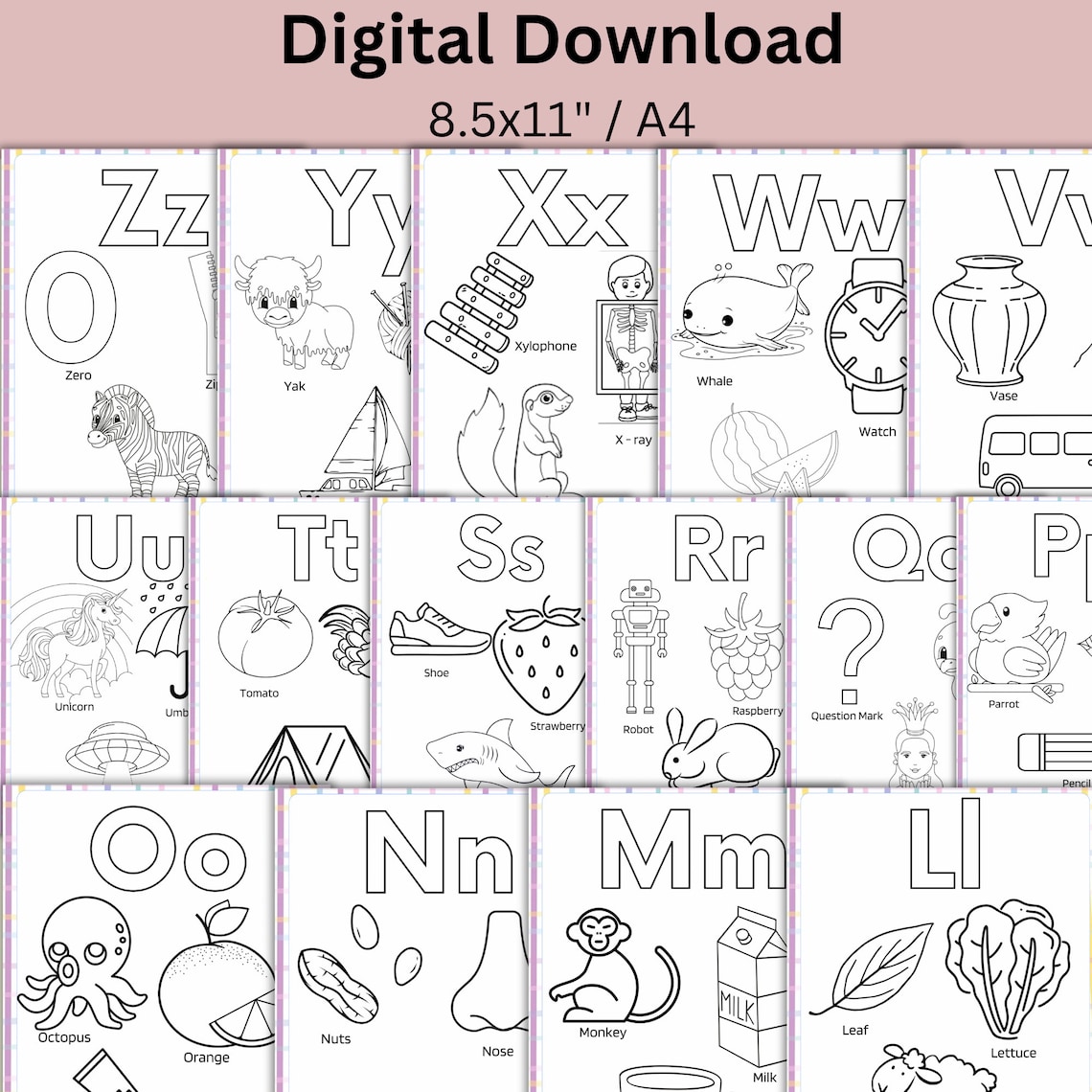 Abc Coloring Book, Coloring Pages, Coloring Book, Abc Coloring Pages ...