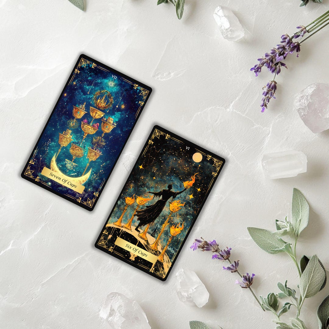 Cosmic Tarot Deck • Tarot Deck With Guidebook • 78 Custom Tarot Cards ...