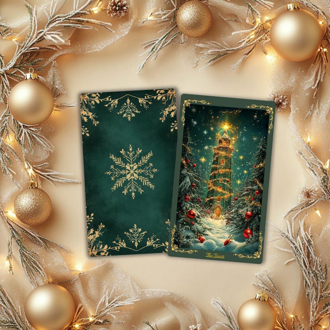 Winter Tarot Deck With Guidebook 78 Unique Cards Holidays Themed ...