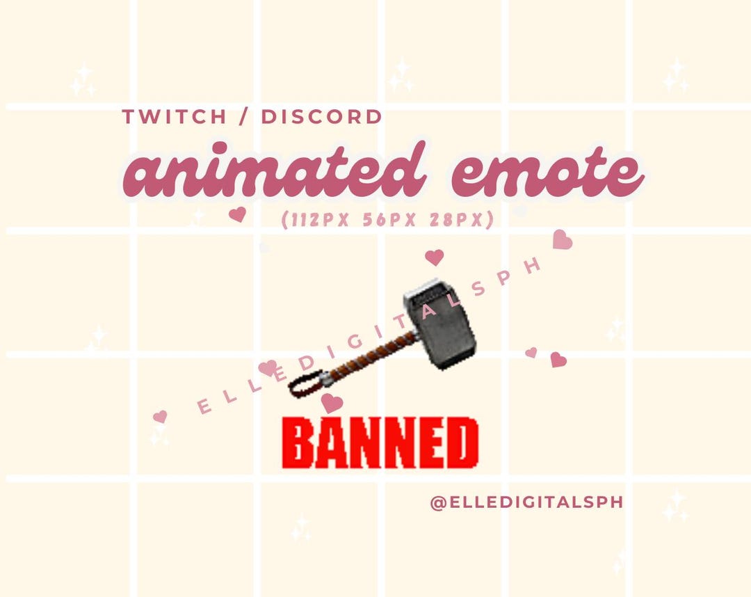 Banned Animated Emote: Kawaii Pink Gamer Twitch Discord (instant ...