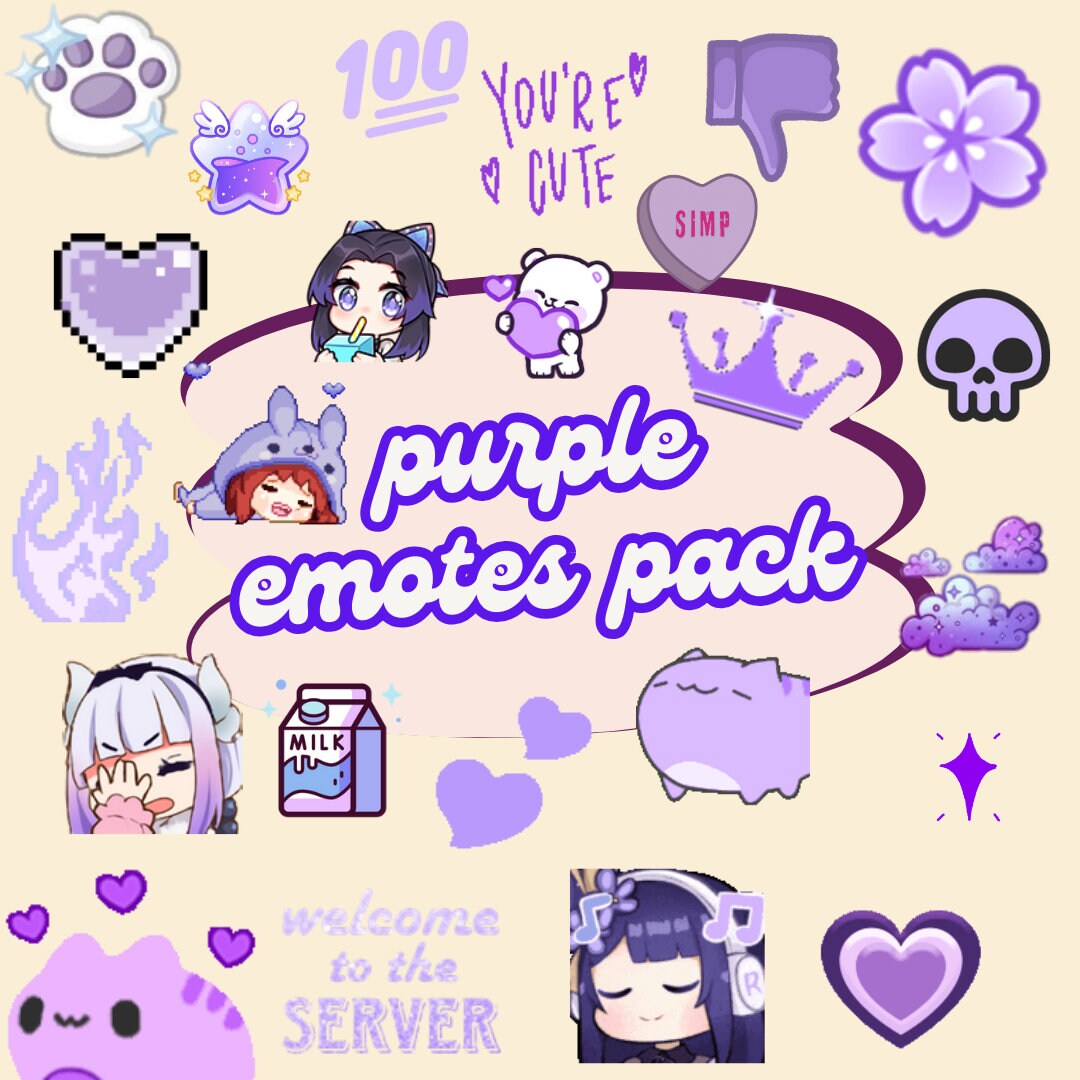 131 Purple Animated Emotes Pack for Discord and Twitch - Etsy New Zealand
