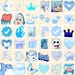 Blue Emotes Pack: Kawaii Gamer Stream Bundle (animated & Static ...