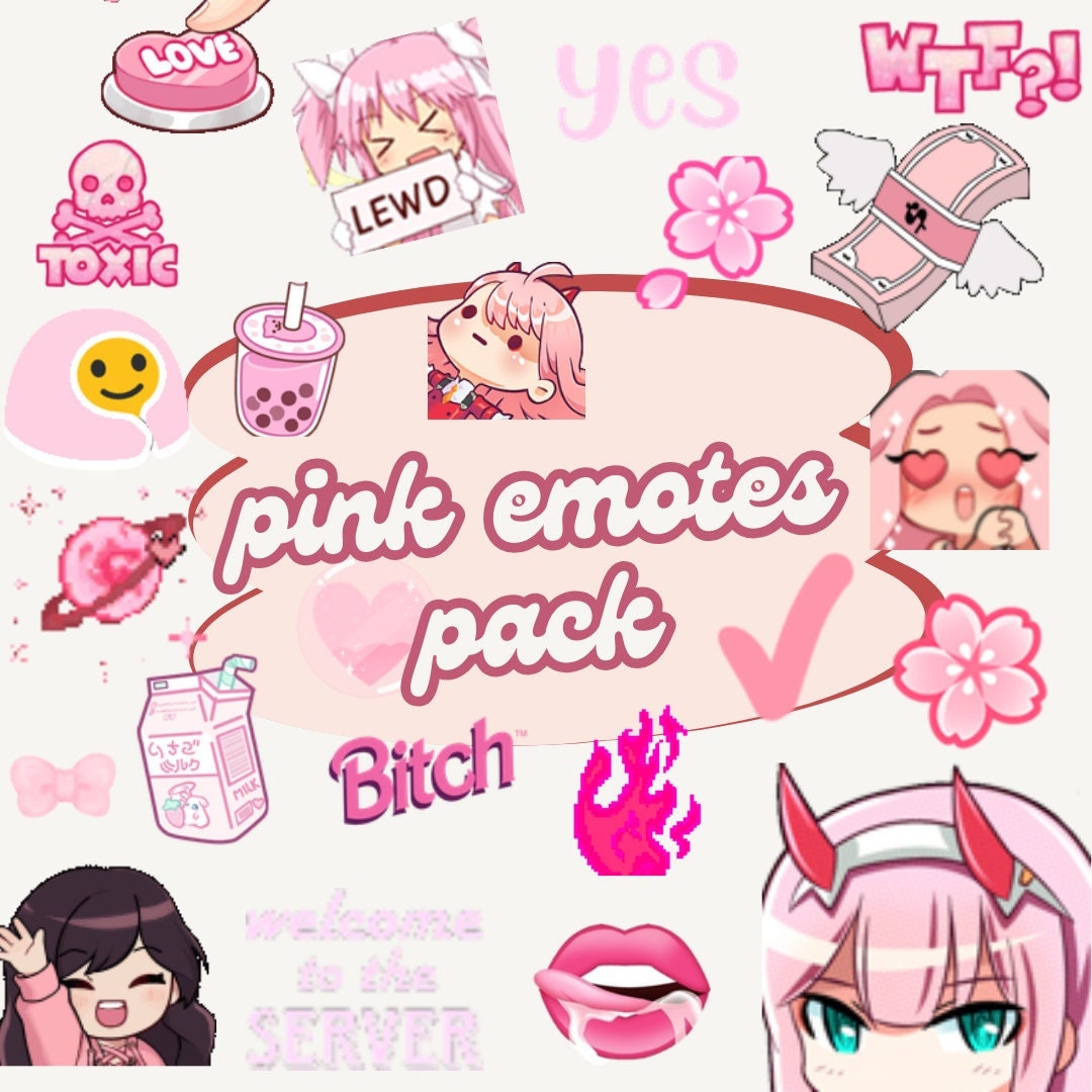 160 Animated Pink Emotes Pack for Discord/twitch Instant Download ...