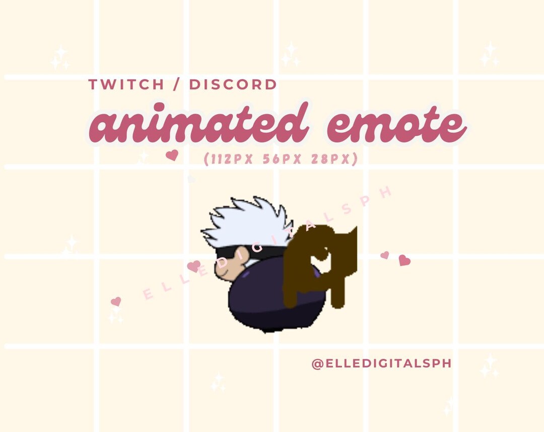 Gojo Tweaking Discord Animated Emote 112px 56px 28px | Instant Download ...