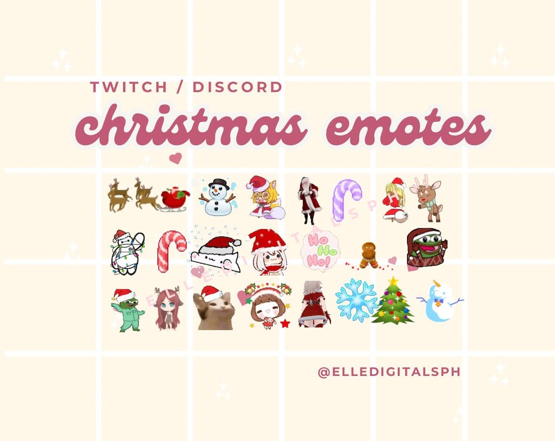 Christmas Emotes Pack Discord Twitch Animate 112px 56px 28px Instant ...