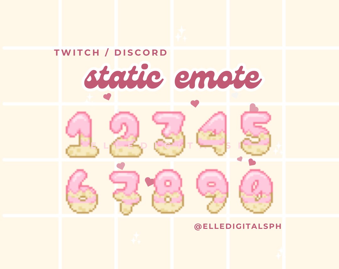 Static Number Emotes Pack for Discord/twitch | Instant Download ...