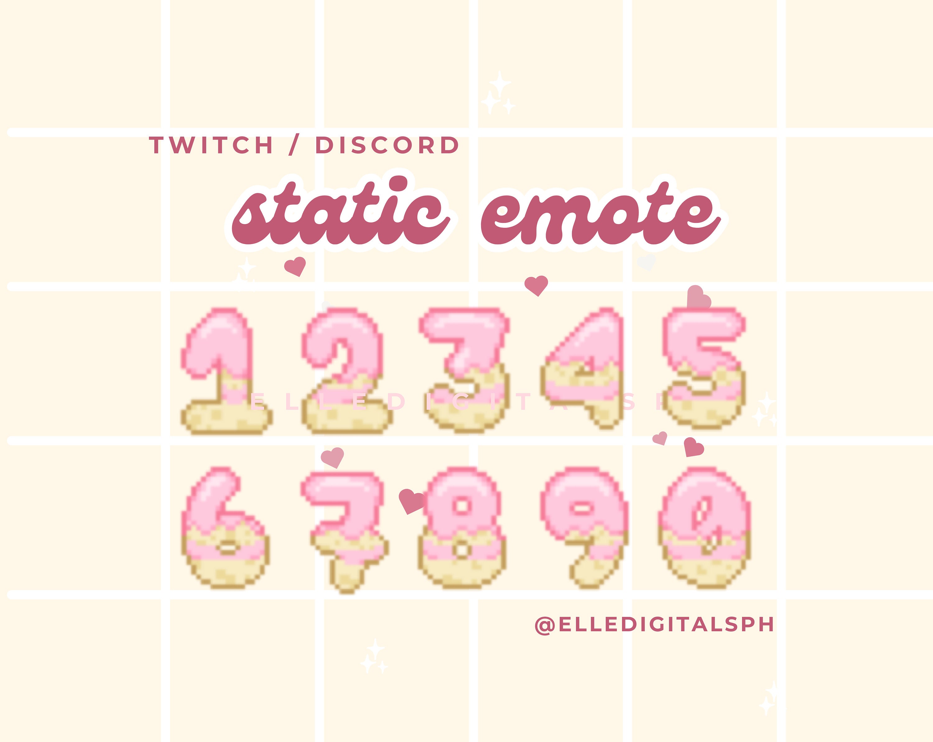 Static Number Emotes Pack for Discord/twitch | Instant Download ...