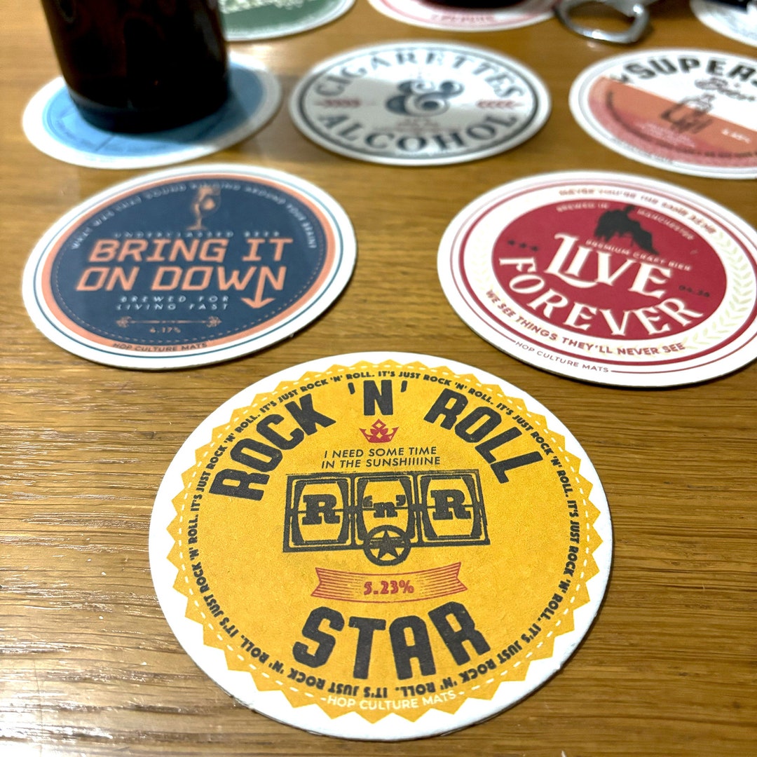 Oasis - Beer Mats - Music Gifts - Definitely Maybe - Liam Gallagher ...