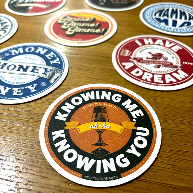 ABBA Beer Mats Music Gifts Home Pub Eurovision Disco - Etsy UK