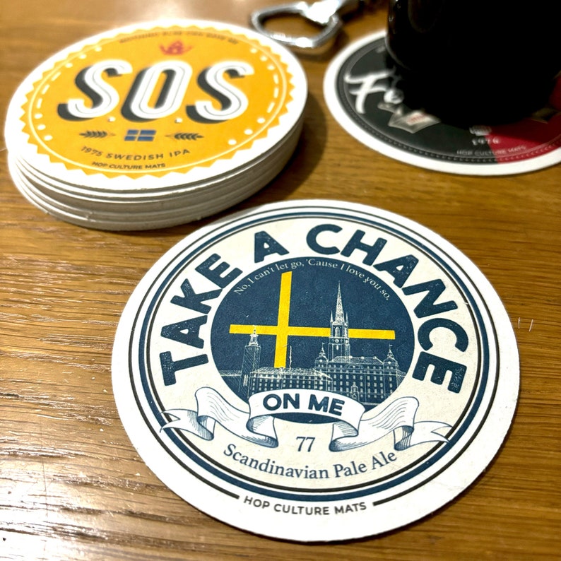 ABBA Beer Mats Music Gifts Home Pub Eurovision Disco - Etsy UK