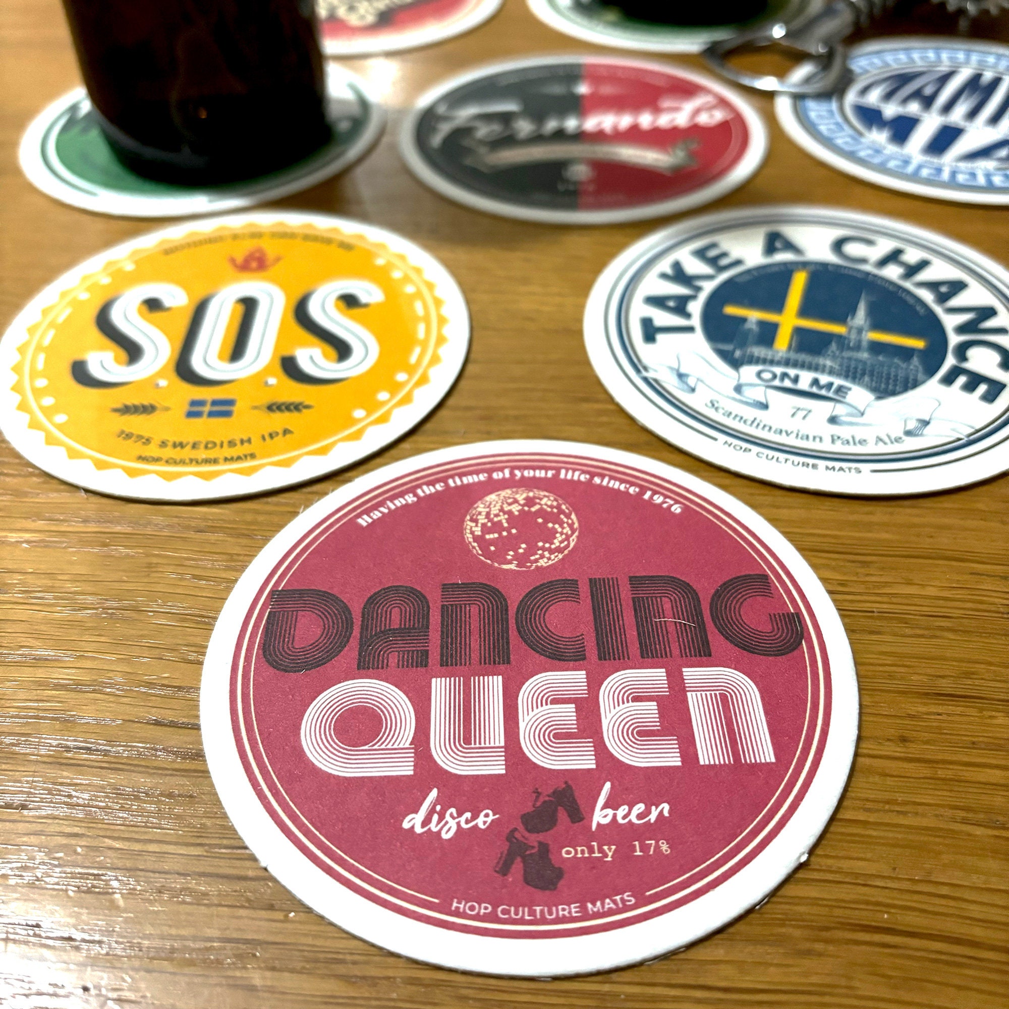 ABBA Beer Mats Music Gifts Home Pub Eurovision Disco - Etsy UK