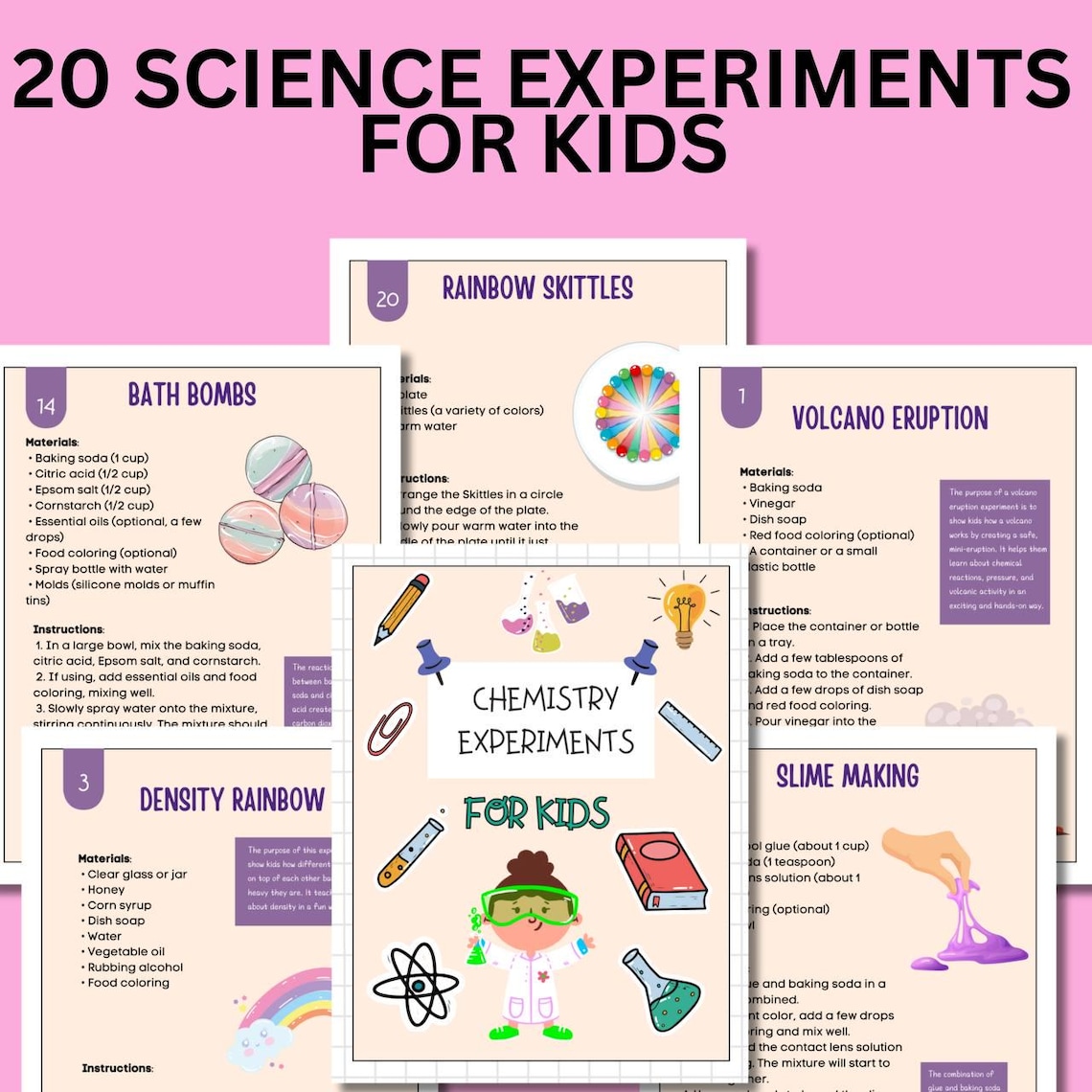 Printable Science Experiments for Kids, DIY Science Experiments ...