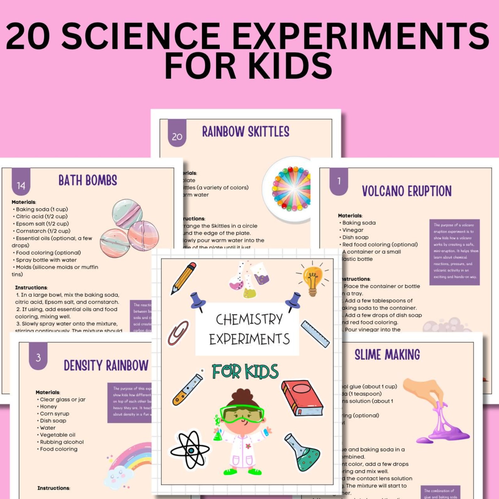 Printable Science Experiments for Kids, DIY Science Experiments ...