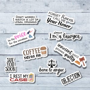10 Digital Lawyer Stickers, Motivational Stickers, PNG File, Law ...