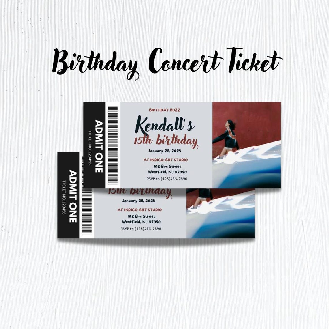 Editable NIKI Zefanya Concert Birthday Invitation, VIP Birthday Concert ...