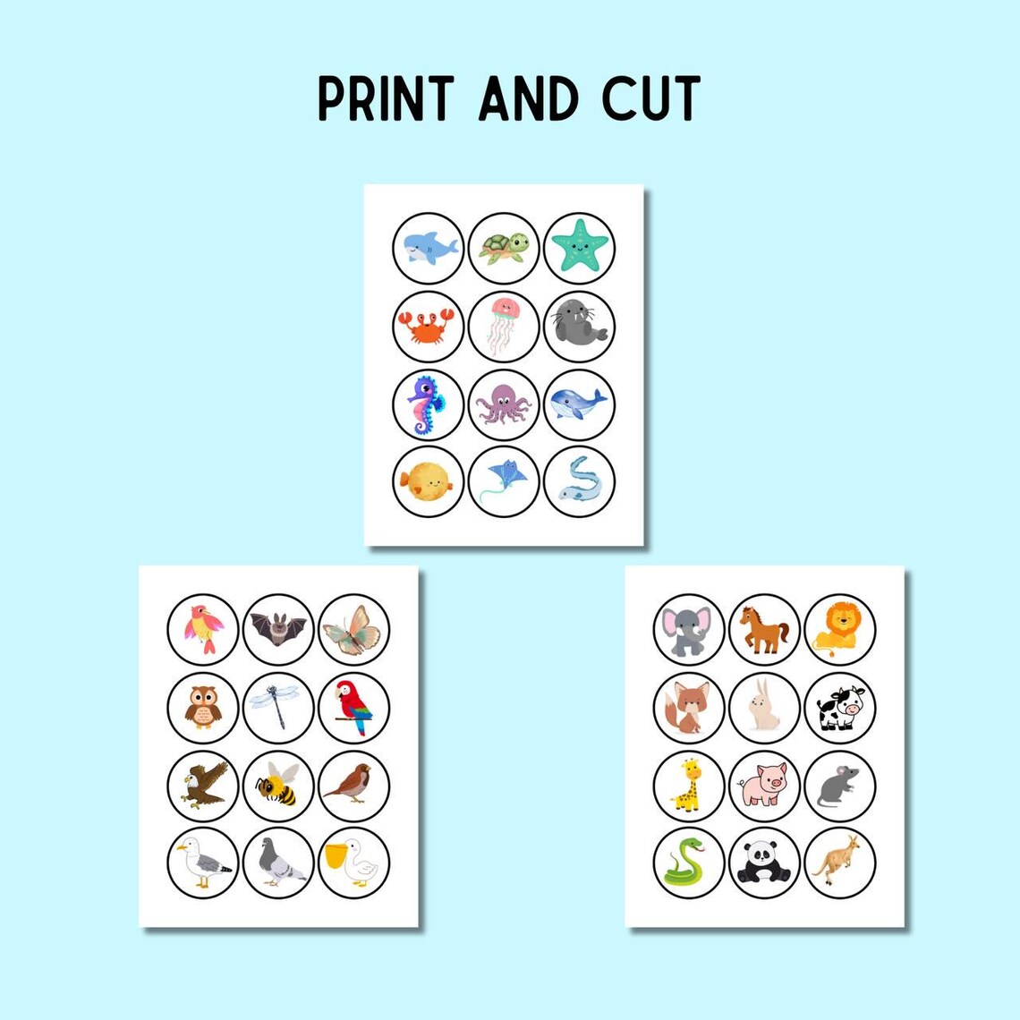 Printable Sorting Air, Land, and Water Animals, Sorting Activity ...