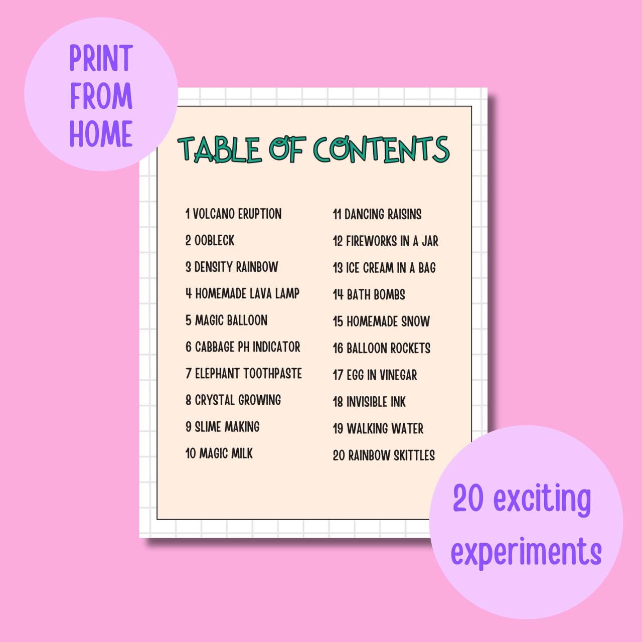 Printable Science Experiments for Kids, DIY Science Experiments ...