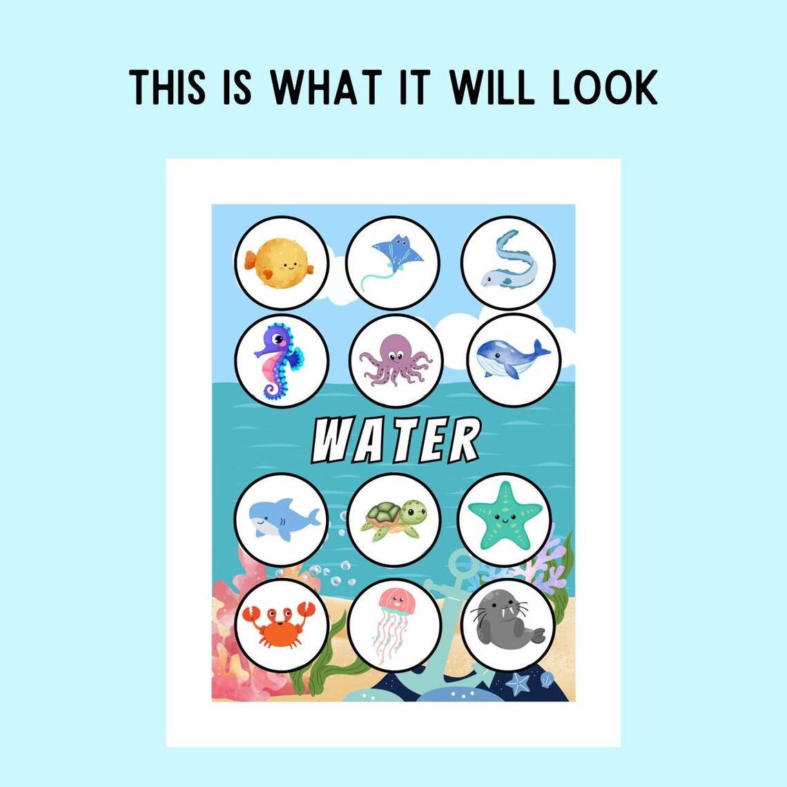 Printable Sorting Air, Land, and Water Animals, Sorting Activity ...