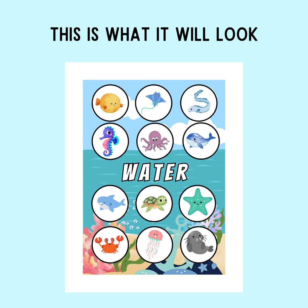 Printable Sorting Air, Land, and Water Animals, Sorting Activity ...